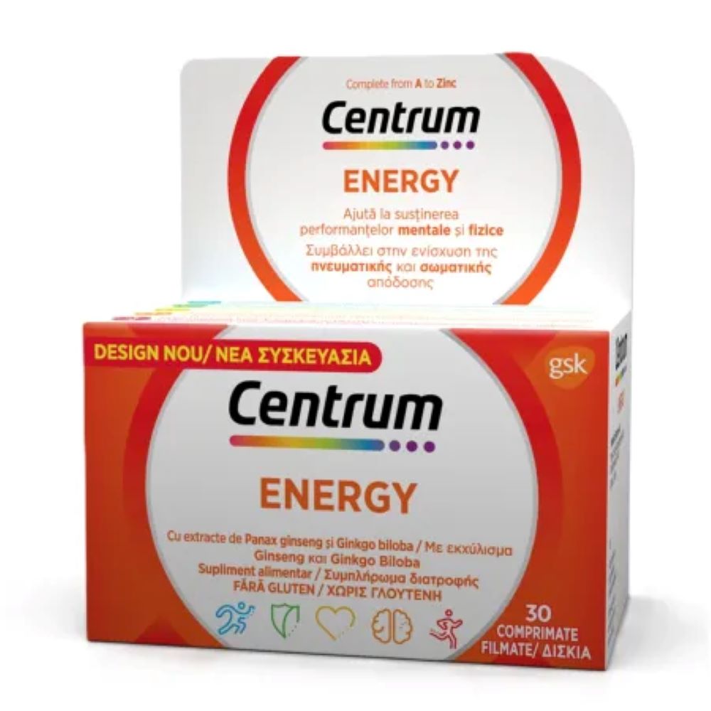 Centrum Energy, 30 comprimate filmate, Gsk – Pharm Ahead