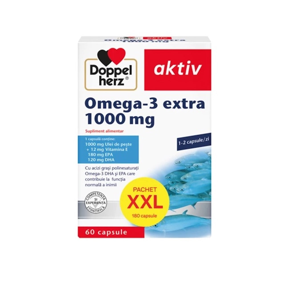 Omega 3 Extra, 1000 mg, 120 + 60 capsule, Doppelherz – econofarm